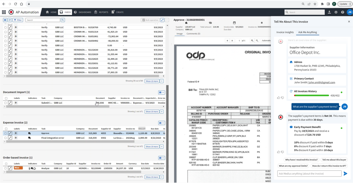 Innovative Ai Based Invoice Processing With Medius Ap Automation